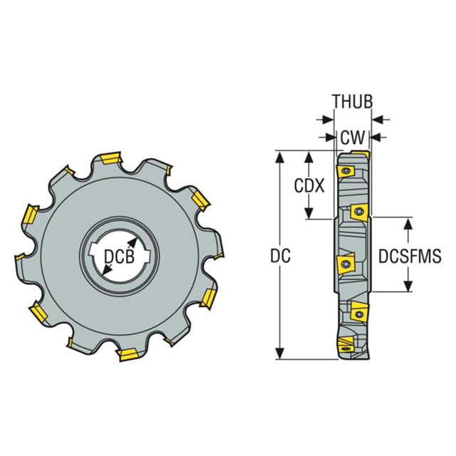 Seco Tools 02788034 | 335.25-06.00-1.000-6N 152.40mm Diameter x 25.40m ...