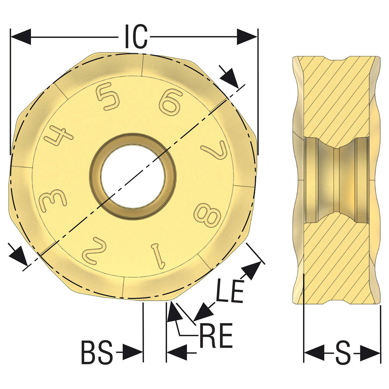 Seco Tools 02827991 | 0.866" Inscribed Circle Diameter x 0.079" Radius ...