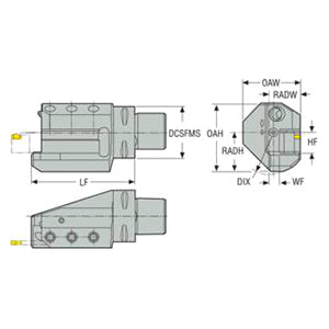 Seco Tools 03142929 | C6-ASHL-122-25JETI Modular Tool Holding System A ...
