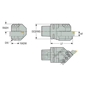 Seco Tools 03142934 | C6-ASHR45-095-20JETI Modular Tool Holding System ...