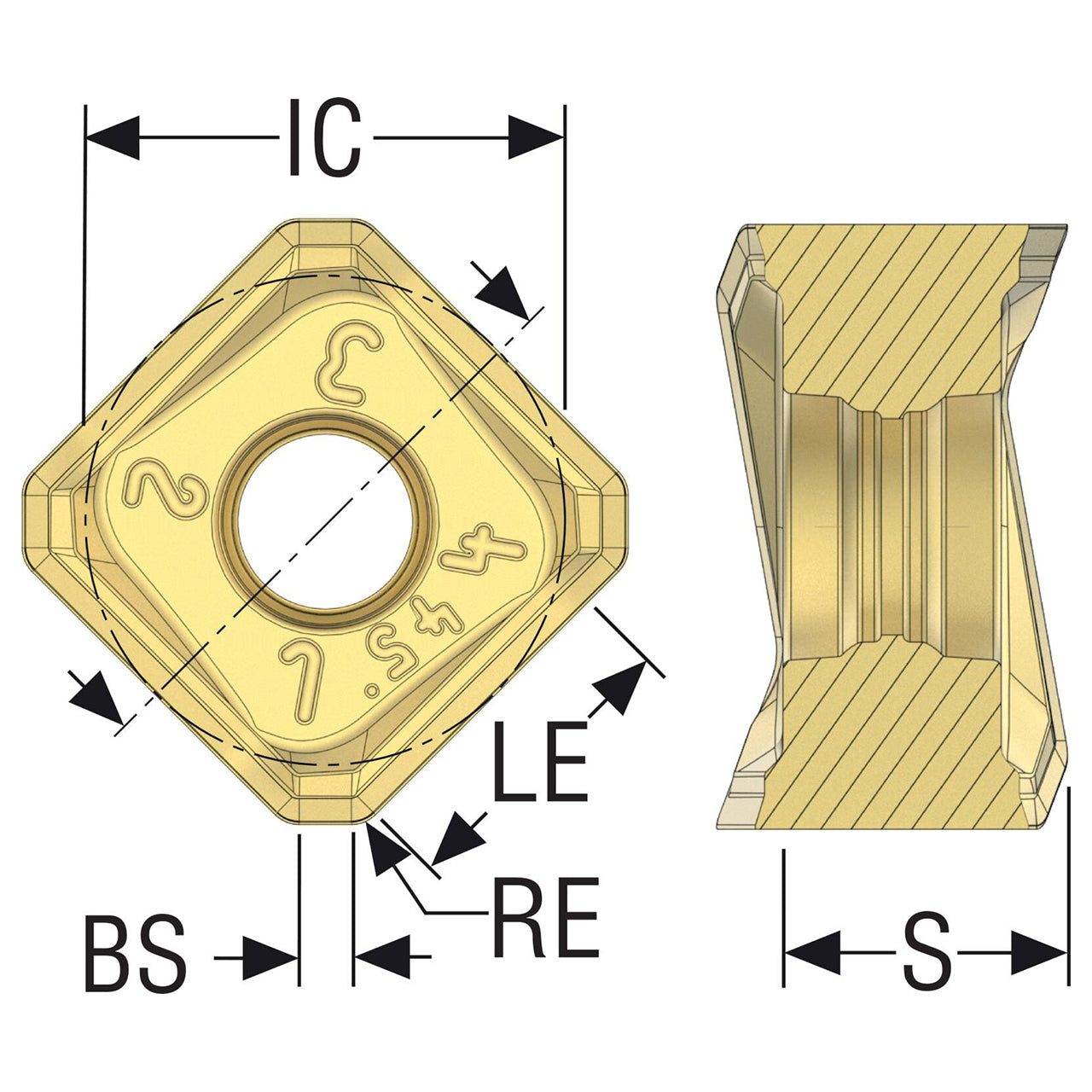 Seco Tools 03272925 | 0.551" Inscribed Circle Diameter x 0.039" Radius ...