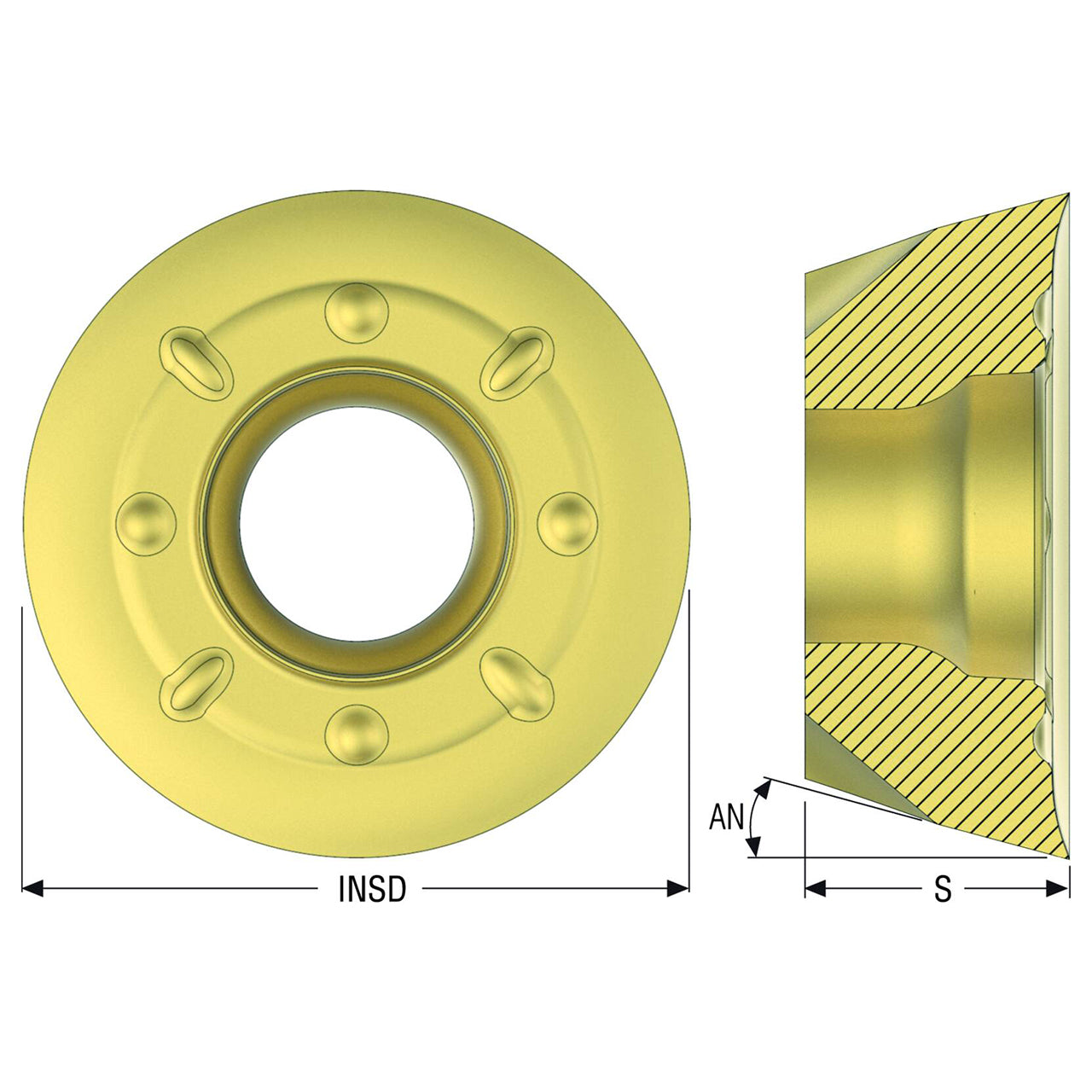Seco Tools 03280715 | 0.394" Inscribed Circle Diameter x 0.197" Radius ...