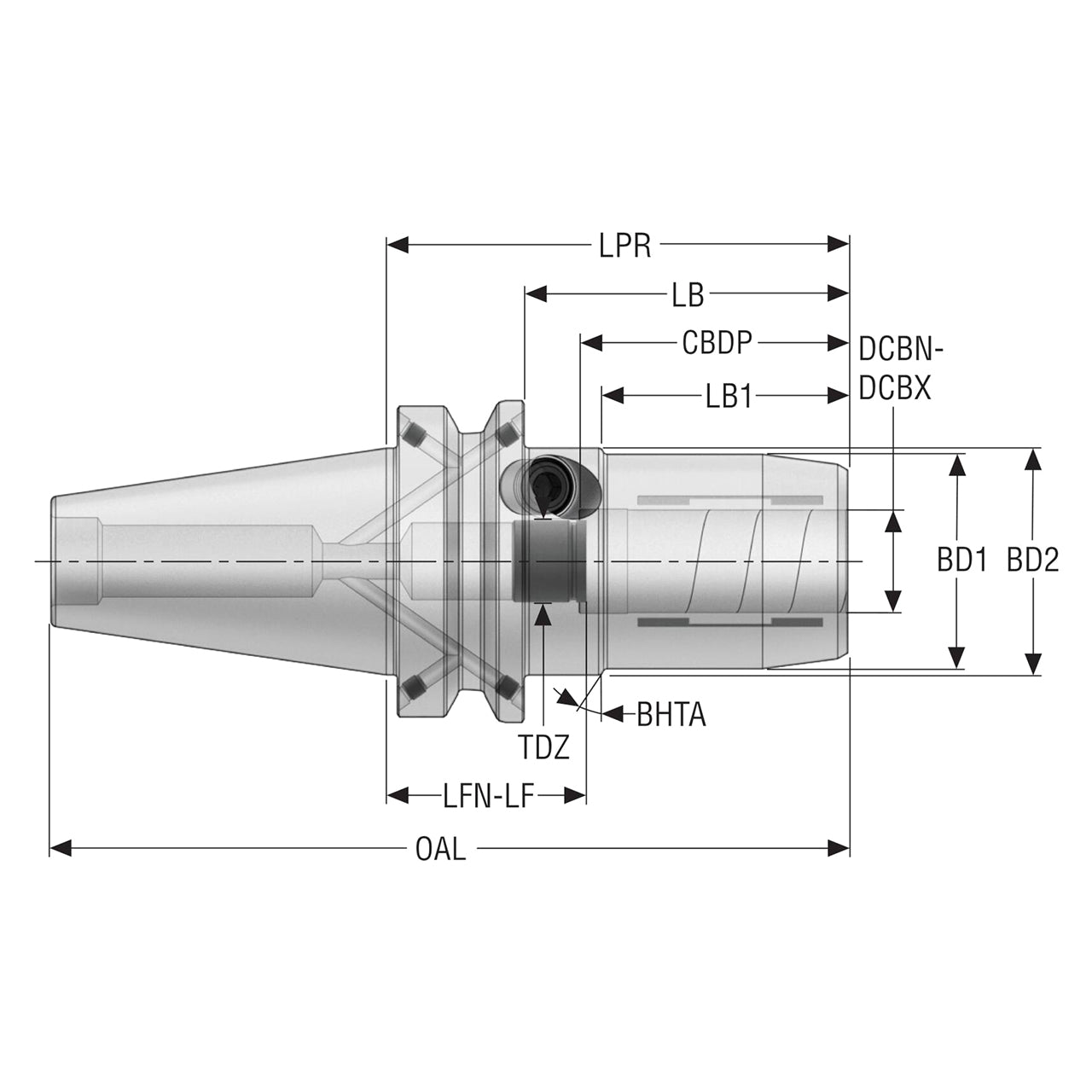 Seco Tools 10137300 | BT40ADB-HC12-090 32.00mm Body Diameter x 1.752 ...