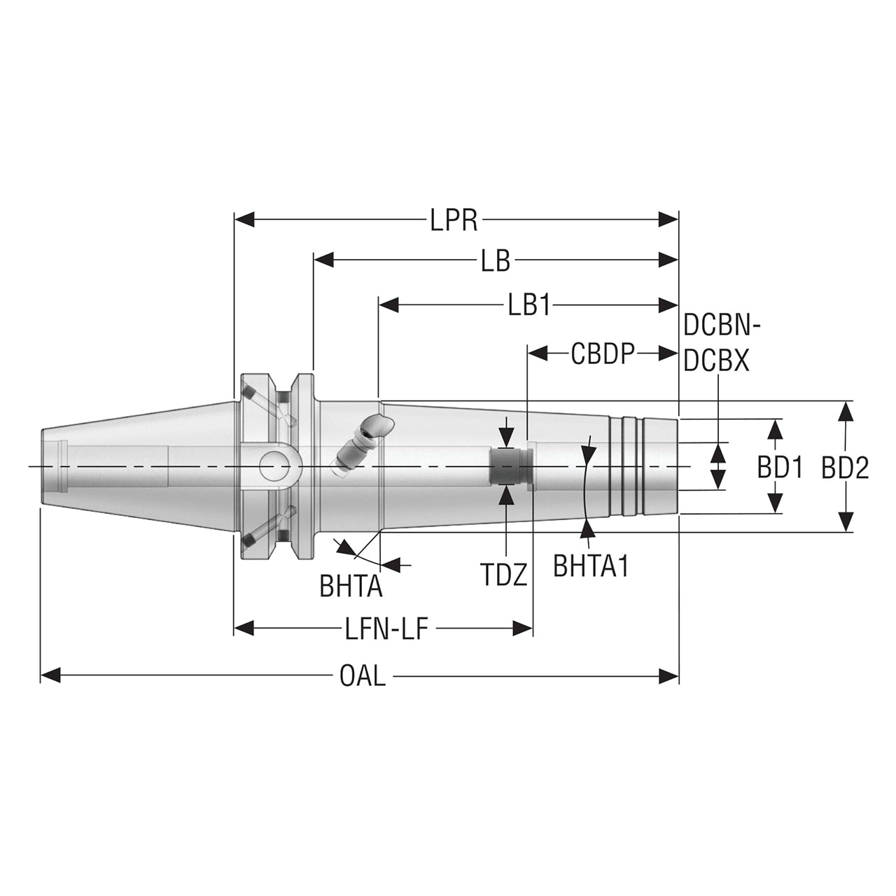 Seco Tools 10137342 | BT40ADB-HCS10-150 24.00mm Body Diameter x 3.937 ...